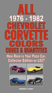 all 1976-1982 chevrolet corvette colors, codes & quantities: how rare is your pace car, collector edition, or l82?