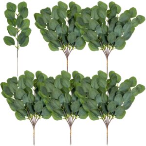 willbond 30 pieces eucalyptus stems artificial eucalyptus leaf stem faux long eucalyptus artificial greenery leaves for wedding, office, holiday, home, garden, greens decor