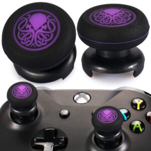 playrealm fps thumbstick extender & 3d texture rubber silicone grip cover 2 sets for xbox series x/s & xbox one controller(cthulhu secret)