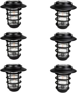 home zone security solar decorative glass wall lantern light no wiring 6 set