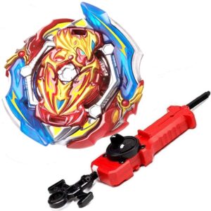 bey battle evolution blade turbo god bay b-150 booster union achilles cn.xt+retsu gyro starter set red sword launcher grip batting top games accessories bey burst gaming tops spinning toy gift for boy