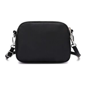 notag small nylon crossbody bags for women travel purses waterproof messenger shoulder bags (black)