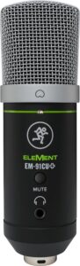 mackie em-91cu+ element series usb condenser microphone