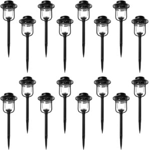 home zone security pathway & garden solar glass lights stainless steel (16-set)