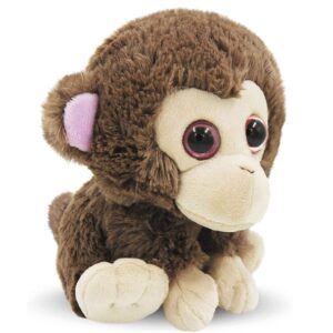 weigedu small plush toys babies monkey stuffed animals, 5.9 inches, kaffee brown chocolate