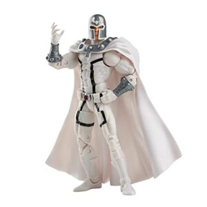 marvel hasbro legends series x-men 6-inch collectible magneto action figure toy, premium design and 2 accessories, ages 4 and up, white