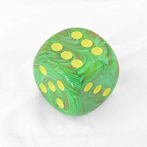 slime vortex die with yellow pips d6 50mm (1.97in) pack of 1 chessex