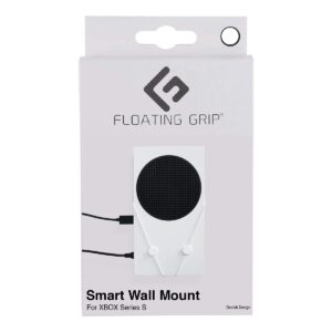 xbox series s wall mount solution by floating grip - sleek mounting kit for hanging xbox series s gaming console on the wall (standard: fits xbox series s, white)