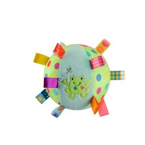 inchant interactive animal sounds crawl ball toy for babies and toddlers - colorful tags chime ball - soft plush sensory rattles for boys and girls