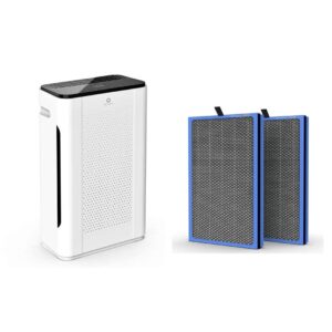 airthereal bundle | aph260 air purifier and 2-pack medical grade h13 true hepa spare replacement filters, pure morning