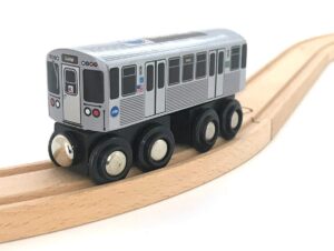 munipals mp03-11bn cta chicago 'l': brown line the loop wooden train car