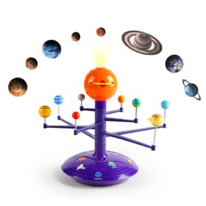 science can solar system for kids, talking astronomy solar system model kit, planetarium projector with 8 planets stem space toys for 3 4 5+ years old boys girls