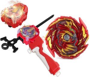 bey battle burst blade evolution gt b-155 booster master diabolos.gn red left and right launcher handle starter set gaming top god bay lr bey sparking launcher battling tops spinning toys