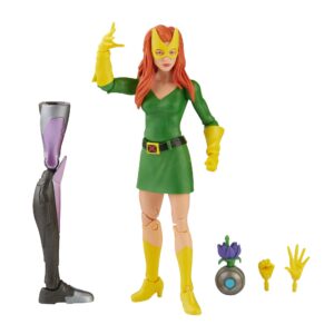 marvel hasbro legends series x-men 6-inch collectible jean grey action figure toy, premium design and 3 accessories, ages 4 and up