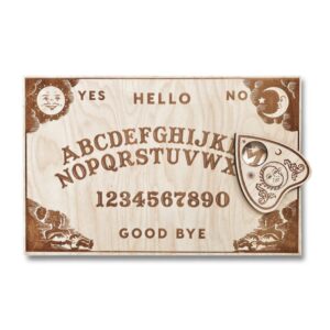 wooden handmade talking spirit board with planchette - premium quality talking board (medium classic style)