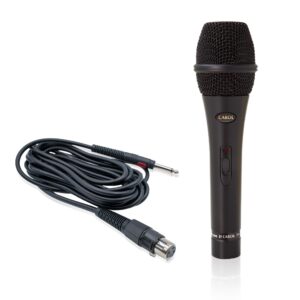 carol gs-67 dynamic vocal microphone supercardioid handheld mic, with shock absorber effect for presentation and home entertainment, recording, live performance w/ 14.8ft xlr to 1/4"(6.35mm) cable