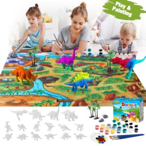 retruth dinosaur painting kit for kids, dinosaur toys for kids age 4 5 6 7 8, paint your own dinosaur arts & crafts painting kits for kids age 4-8, for kids boys girls