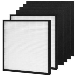 future way 2-pack flt5900 filter j compatible with germ guardian ac5900wca air purifier, with 4 carbon filters, part# flt5900