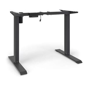 hon basyx commercial-grade single motor electric height adjustable, standing desk base, 28" to 47" high, black