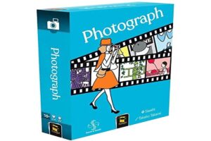 photograph board game | photography themed strategy game | set collection game | family game for kids and adults | ages 10+ | 2-4 players | average playtime 20 minutes | made by matagot