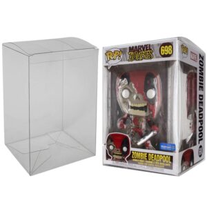 viturio plastic box protector cases compatible with funko pop! 10" inch vinyl (2 pack) clear .50mm thick