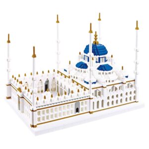 klmei micro building blocks set 6850 pcs blue mosque miniature world landmark architectural construction model for adult and children age of 14+