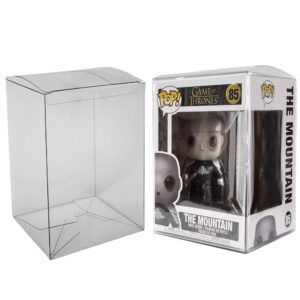 viturio plastic box protector cases compatible with funko pop! 6" inch vinyl (5 pack) clear .50mm thick