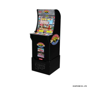 arcade1up street fighter 2 - classic 3-in-1 home arcade cabinet with licensed riser