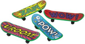 bwr mini finger skateboards 3" (7.5cm) pack of 4 styles