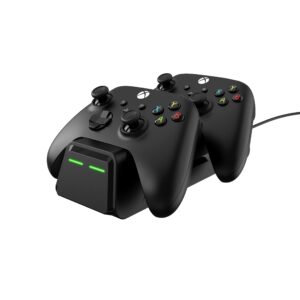 wasserstein controller charging station compatible with microsoft xbox wireless controller 2020 model & 2016 model (xbox series x, xbox series s, & xbox one) - make your gaming experience convenient