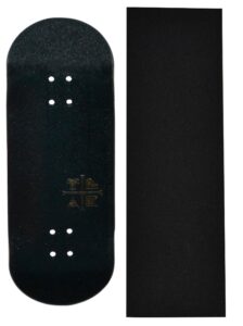 teak tuning prolific wooden fingerboard deck, black mamba - 34mm x 97mm - handmade, pro shape & size - five plies wood veneer - includes prolific foam tape