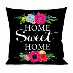 evergreen flag floral home sweet home interchangeable pillow cover durable and well made home and garden décor for lawn patio yard