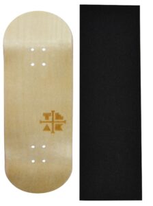 teak tuning prolific wooden fingerboard deck, the classic - 34mm x 97mm - handmade, pro shape & size - five plies wood veneer - includes prolific foam tape