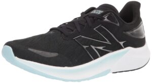 new balance women's fuelcell propel v3 running shoe, black/pale blue chill, 8