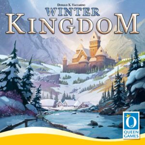 queen games winter kingdom strategy board game for families, adults, kids ages 8+, 2-4 players