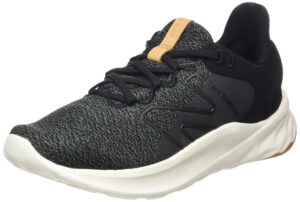 new balance men's fresh foam roav v2 sneaker, black/sea salt, 10.5