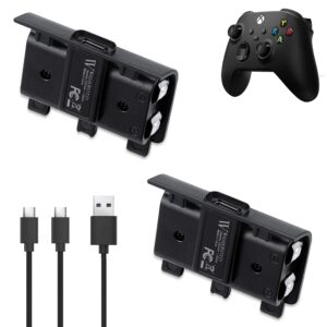 wasserstein 700mah controller battery packs compatible with microsoft xbox wireless controller 2020 model (xbox series x, xbox series s, & xbox one) - make your gaming experience convenient