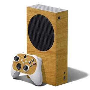 driftwood woodgrain - air release vinyl decal mod skin kit by system skins - compatible with microsoft xbox series s console (xbs)