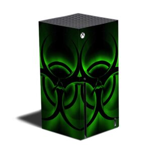 mightyskins skin compatible with xbox series x - bio glare | protective, durable, and unique vinyl decal wrap cover | easy to apply, remove, and change styles | made in the usa (mixbserx-bio glare)