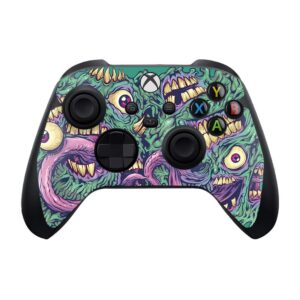 mighty skins skin compatible with xbox series x and s controller - eyes and teeth | protective, durable, and unique vinyl decal wrap cover | easy to apply and change styles | made in the usa