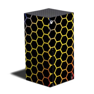 mighty skins skin compatible with xbox series x - primary honeycomb | protective, durable, and unique vinyl decal wrap cover | easy to apply and change styles | made in the usa