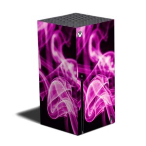 mighty skins skin compatible with xbox series x - pink flames | protective, durable, and unique vinyl decal wrap cover | easy to apply and change styles | made in the usa (mixbserx-pink flames)