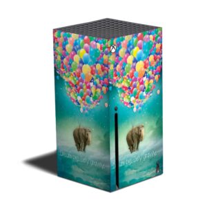 mighty skins skin compatible with xbox series x - elephant balloons | protective, durable, and unique vinyl decal wrap cover | easy to apply and change styles | made in the usa