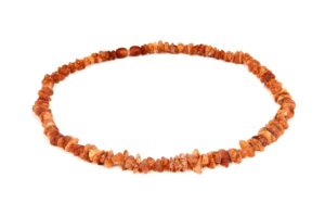 amberage natural baltic amber necklace for women - hand made from raw/certified baltic amber beads(2 sizes) (17.7)