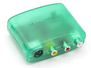 retrotink 2x mini (green) with n64/snes s-video cable