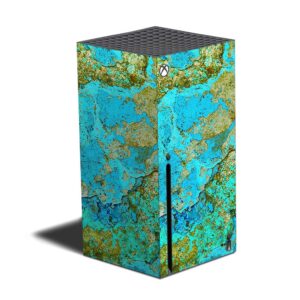 mighty skins skin compatible with xbox series x - teal marble | protective, durable, and unique vinyl decal wrap cover | easy to apply and change styles | made in the usa (mixbserx-teal marble)