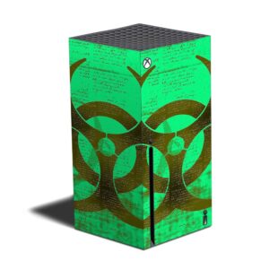 mighty skins skin compatible with xbox series x - biohazard | protective, durable, and unique vinyl decal wrap cover | easy to apply, remove, and change styles | made in the usa (mixbserx-biohazard)