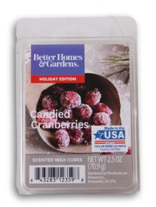 better homes and gardens scented wax cubes 2020 editions - candied cranberries - 2.5 oz