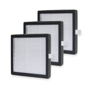 pureburg 3-pack replacement hepa filter set compatible with afloia aq8 q8 & honati hysure q7, tenergy sorbi 2-in-1 dehumidifier (1000ml)