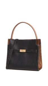 tory burch women's small lee radziwill double bag, black, one size